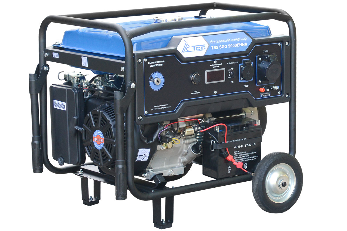 Бензогенератор 5 кВт TSS SGG 5000EHNA от Российского производителя | ГК ТСС